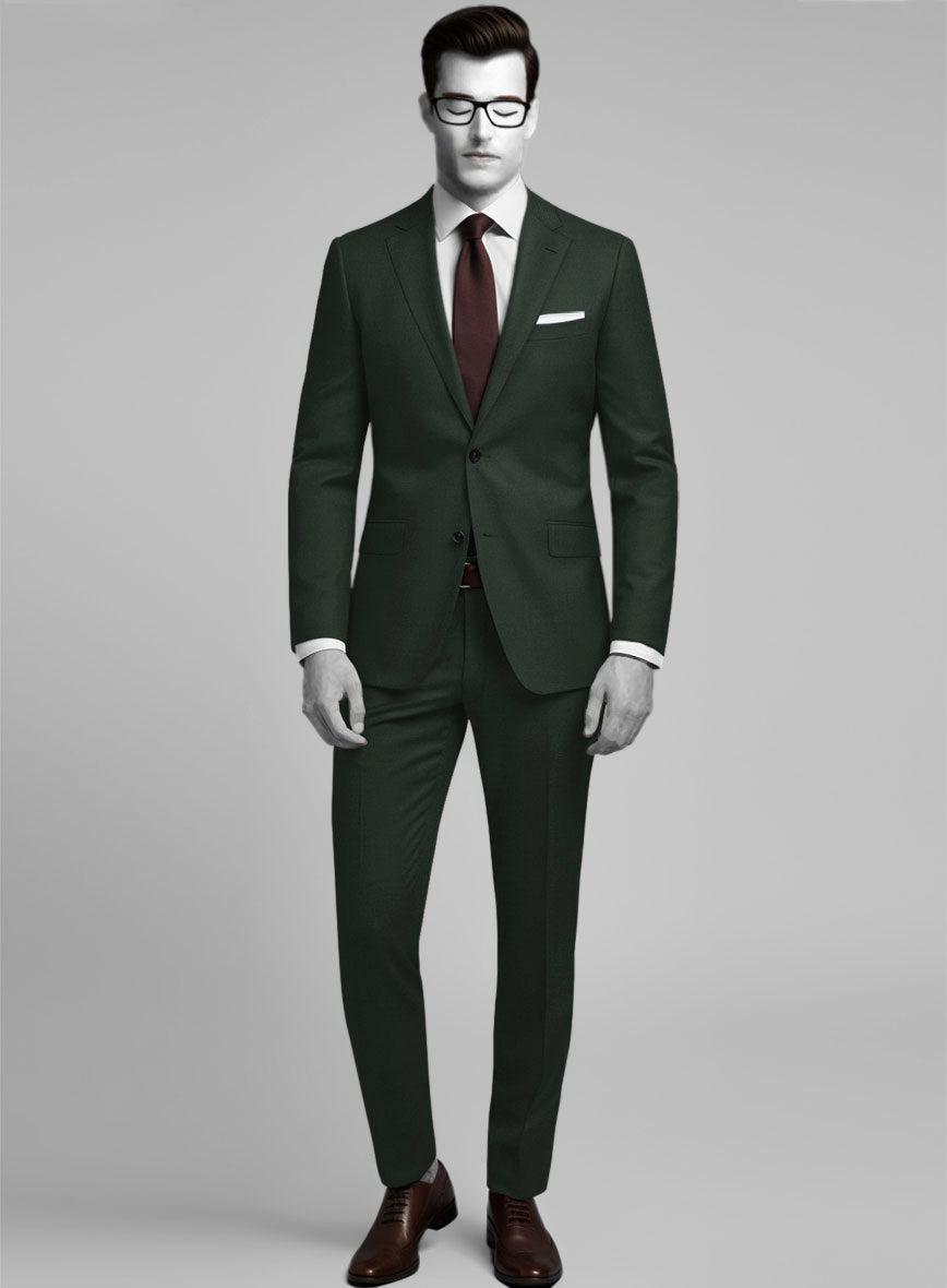 Napolean Dark Green Wool Suit – StudioSuits