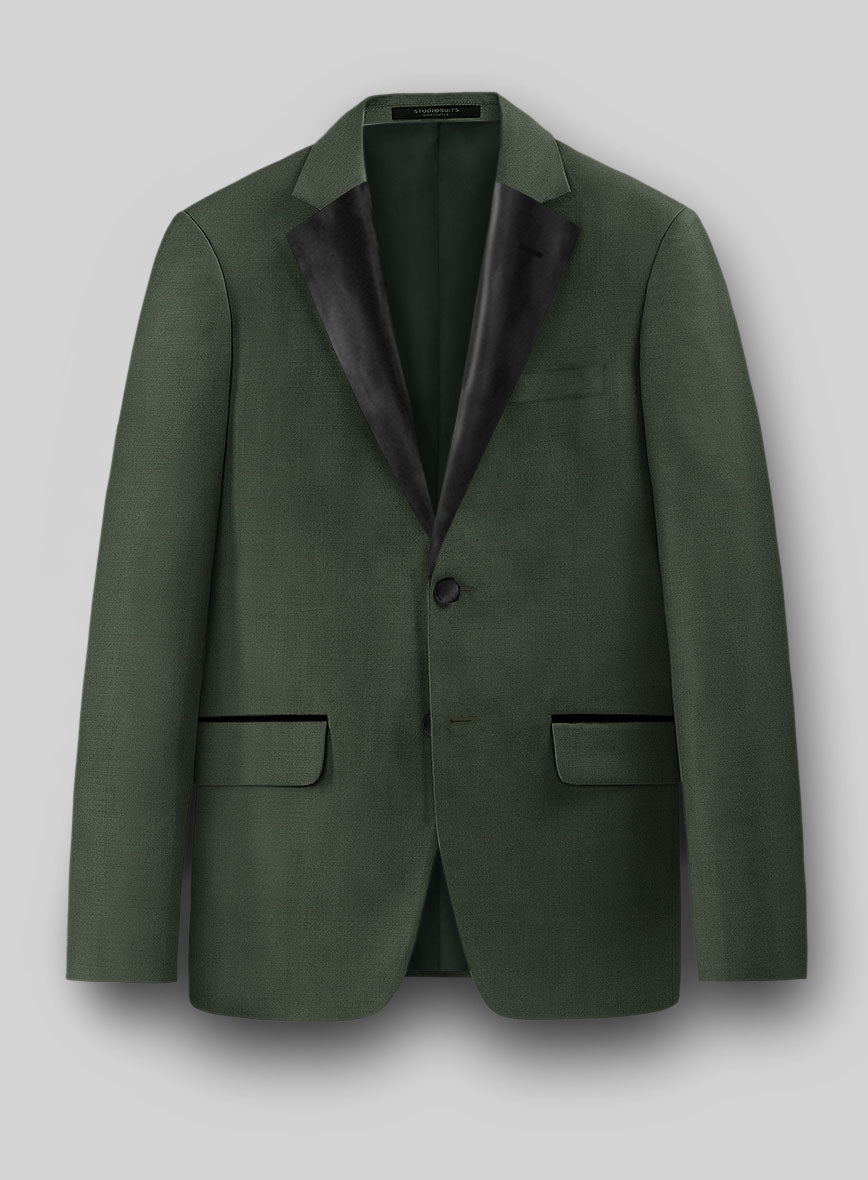 Napolean Military Green Wool Tuxedo Jacket – StudioSuits