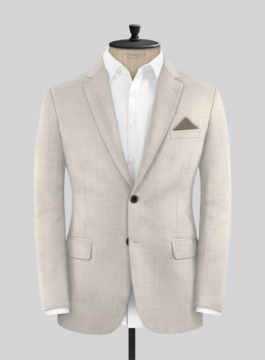 Napolean Ricci Muted Beige Wool Jacket – StudioSuits