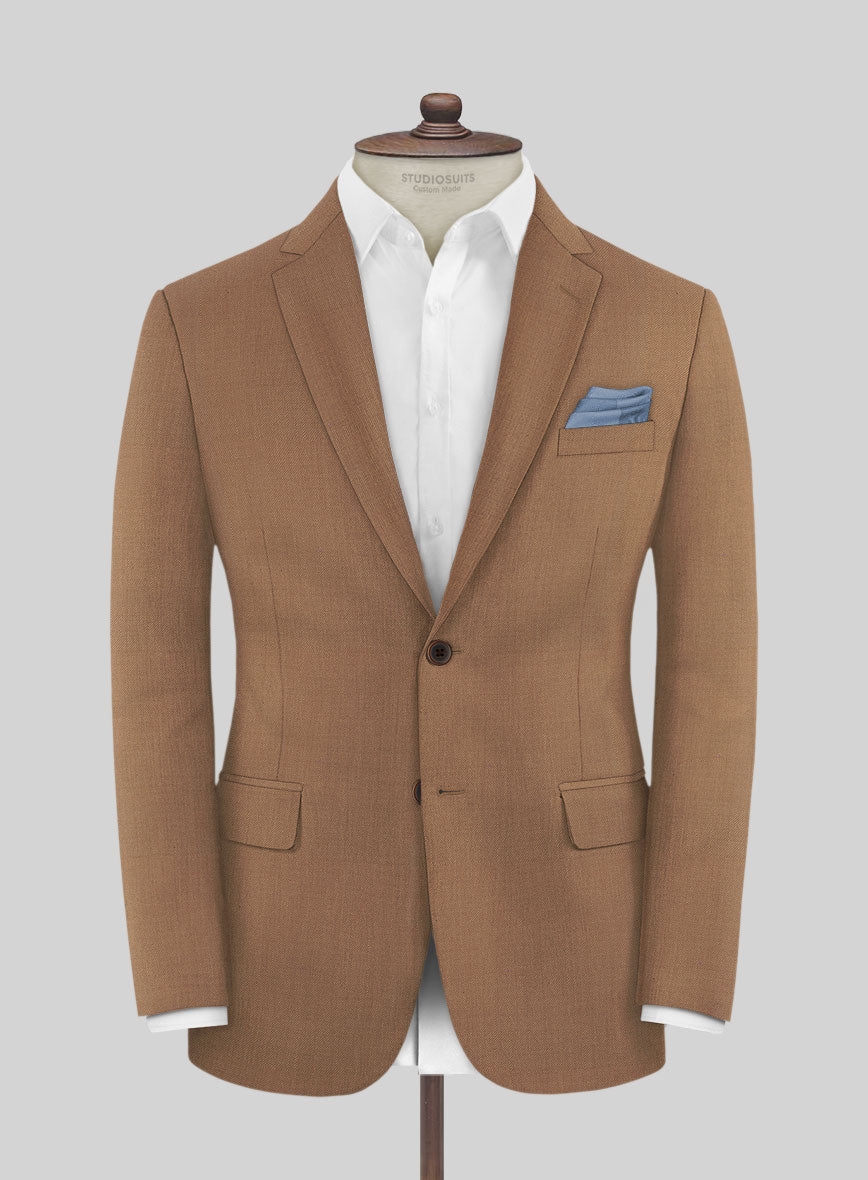 Napolean Caramel Brown Wool Jacket – StudioSuits