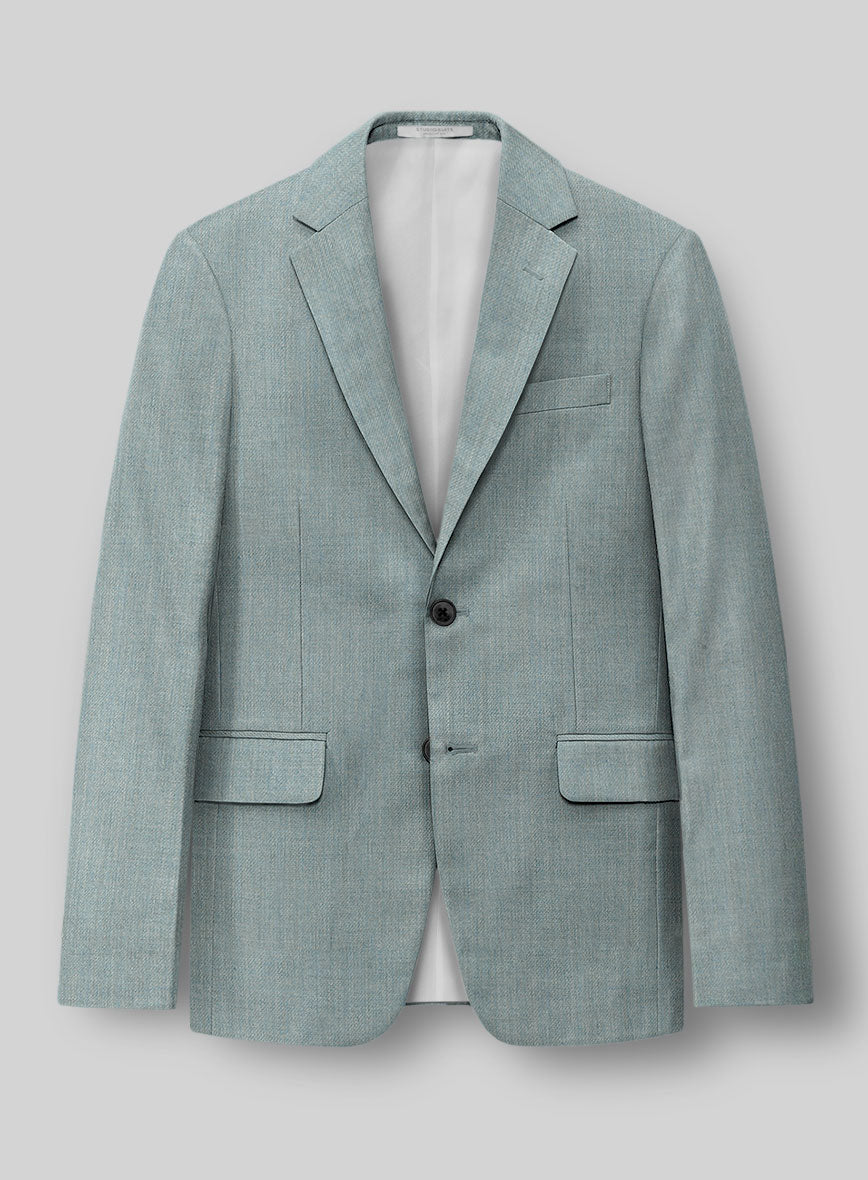 Napolean Stretch Gray Blue Wool Jacket – StudioSuits