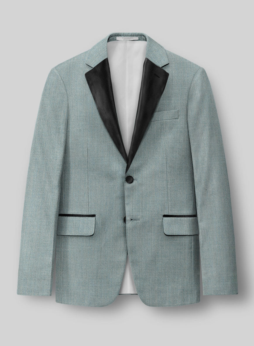 Napolean Stretch Gray Blue Wool Tuxedo Jacket – StudioSuits