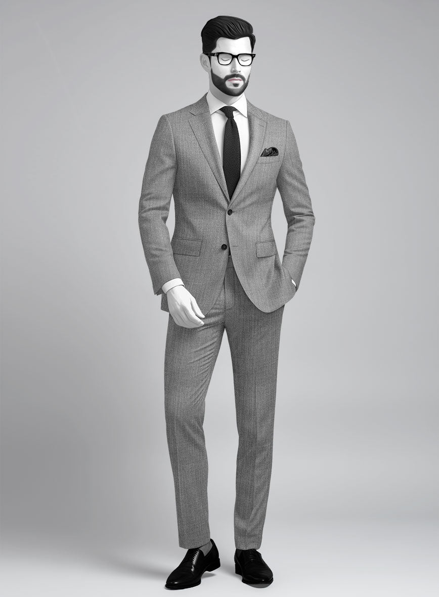 Napolean Stretch Gray Wool Suit – StudioSuits