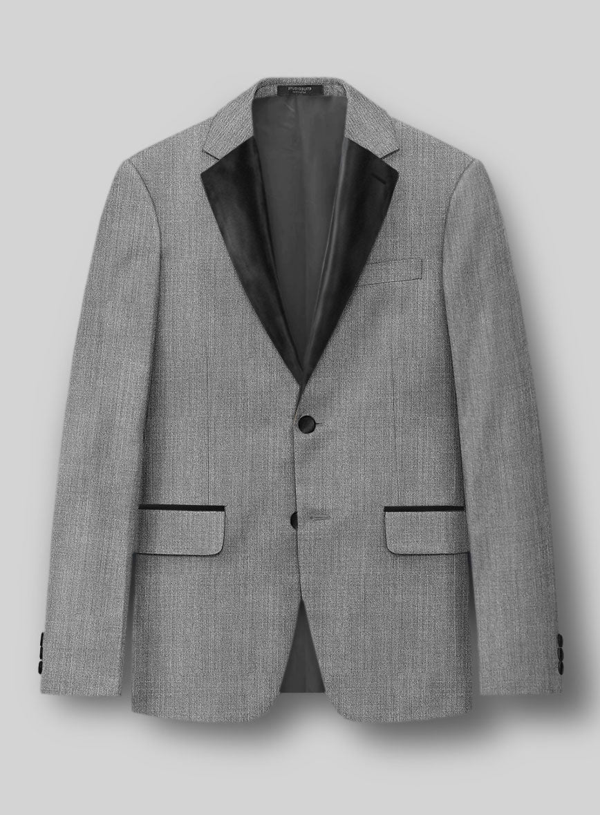 Napolean Stretch Mid Gray Wool Tuxedo Jacket – StudioSuits