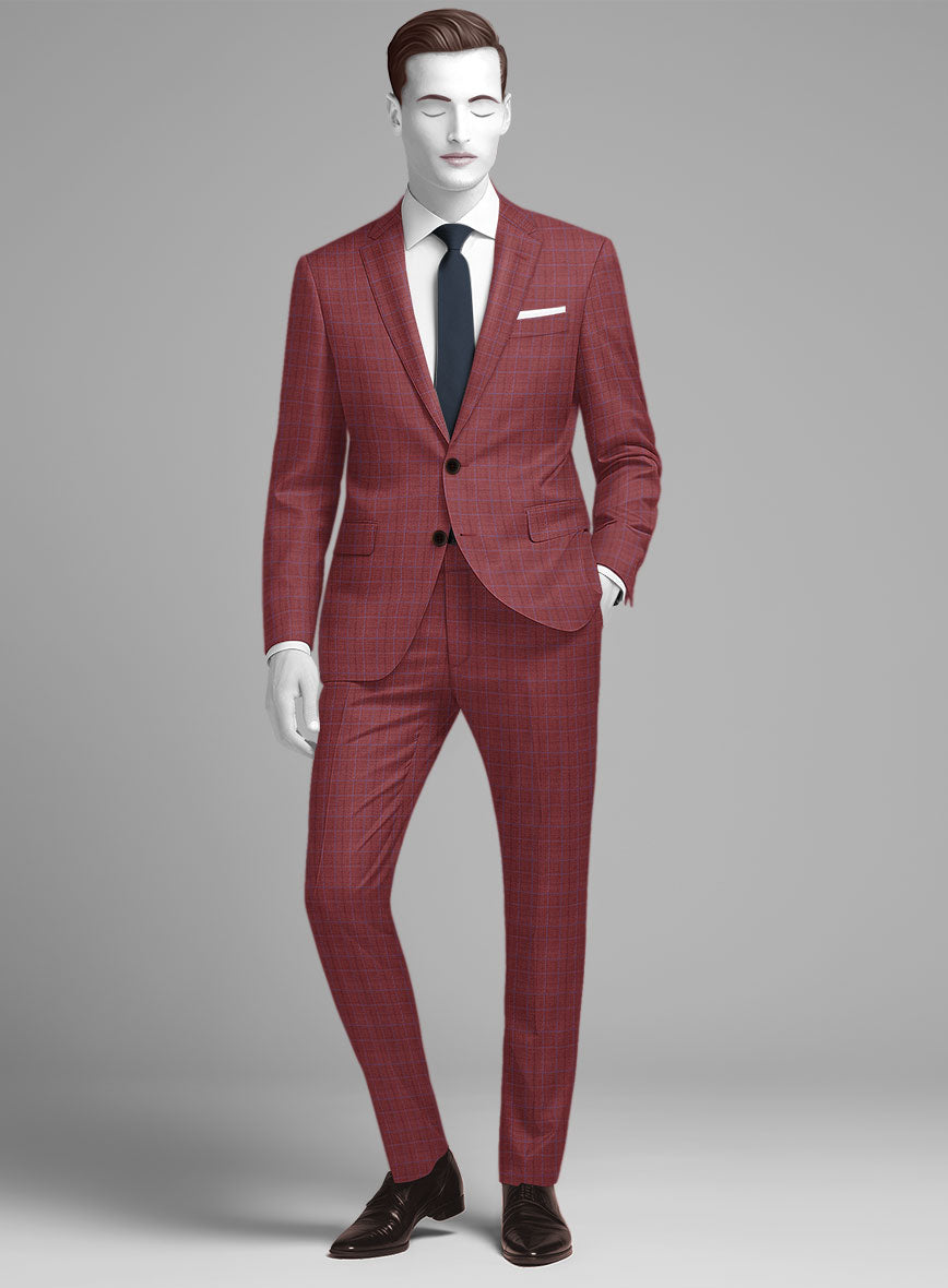 Napolean Tonia Red Wool Suit – StudioSuits