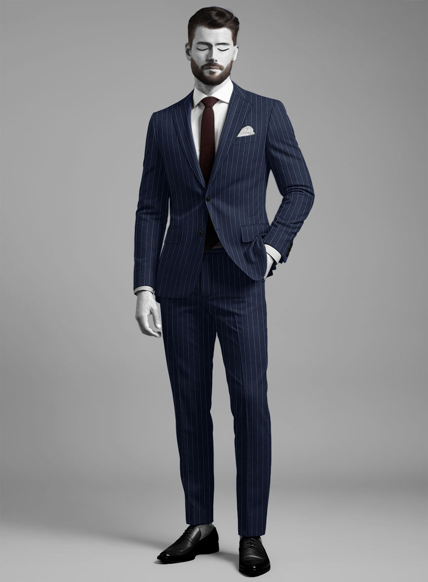 Napolean Broadway Blue Wool Suit – StudioSuits