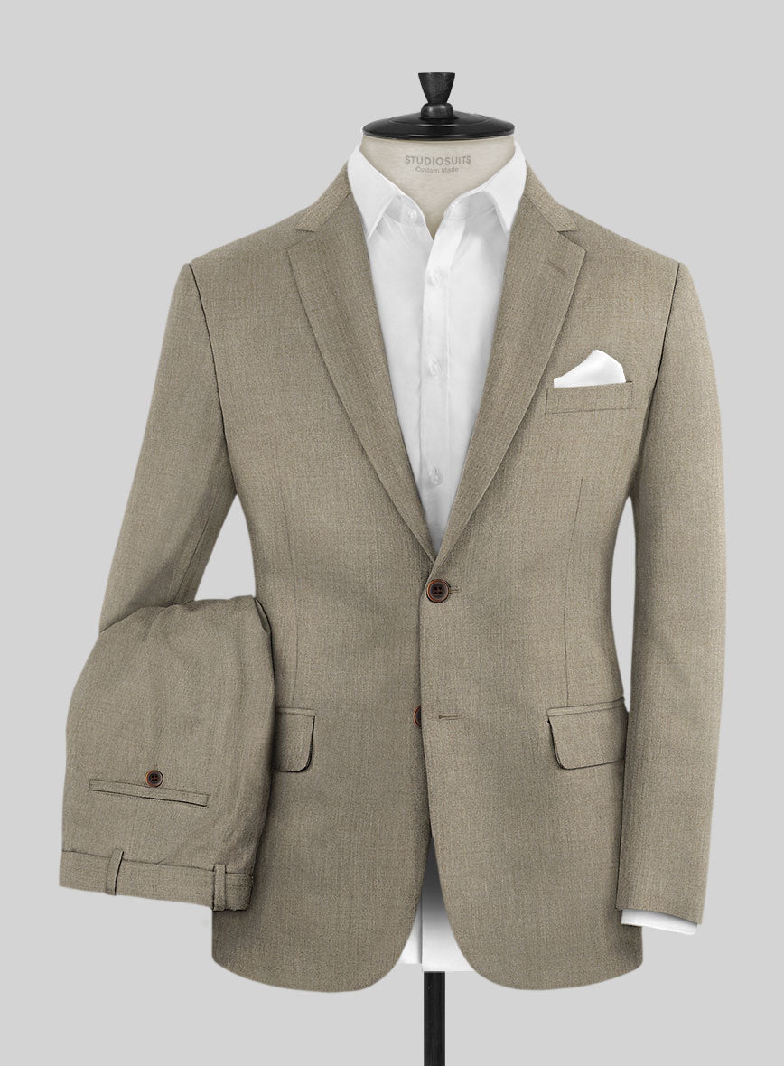 Reda Worsted Beige Pure Wool Suit – StudioSuits