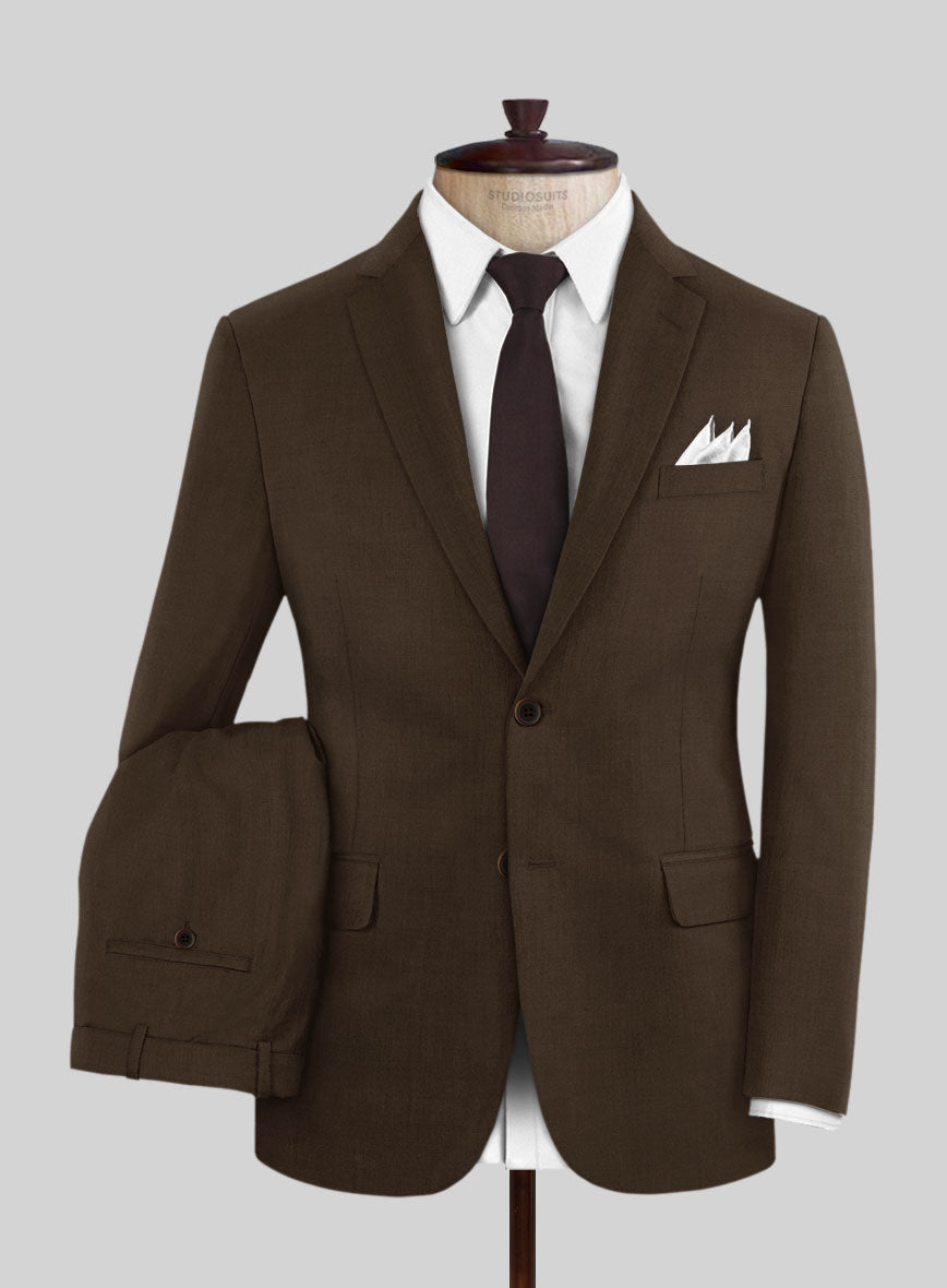 Scabal Brown Wool Suit – StudioSuits