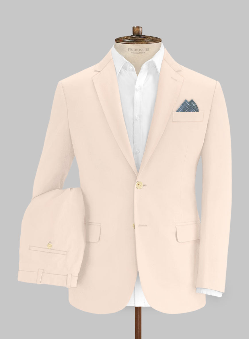 Italian Light Pink Cotton Stretch Suit – StudioSuits