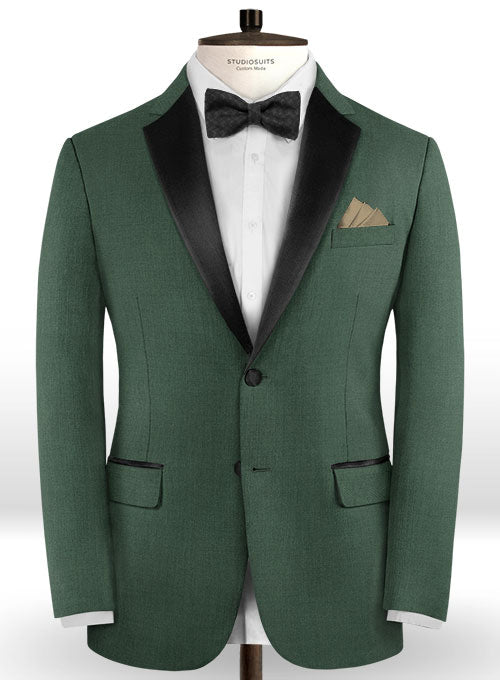 Napolean Green Wool Tuxedo Jacket – StudioSuits