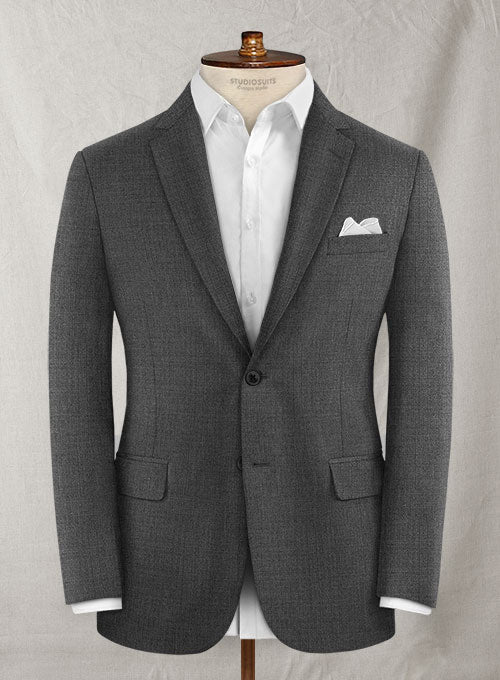 Napolean Stretch Dark Gray Wool Jacket – StudioSuits