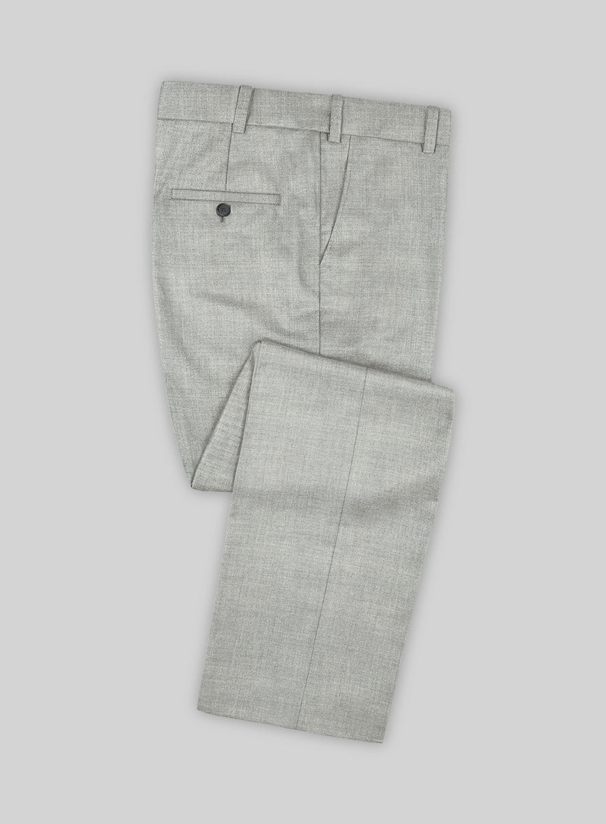 Fresco Light Gray Wool Pants – StudioSuits