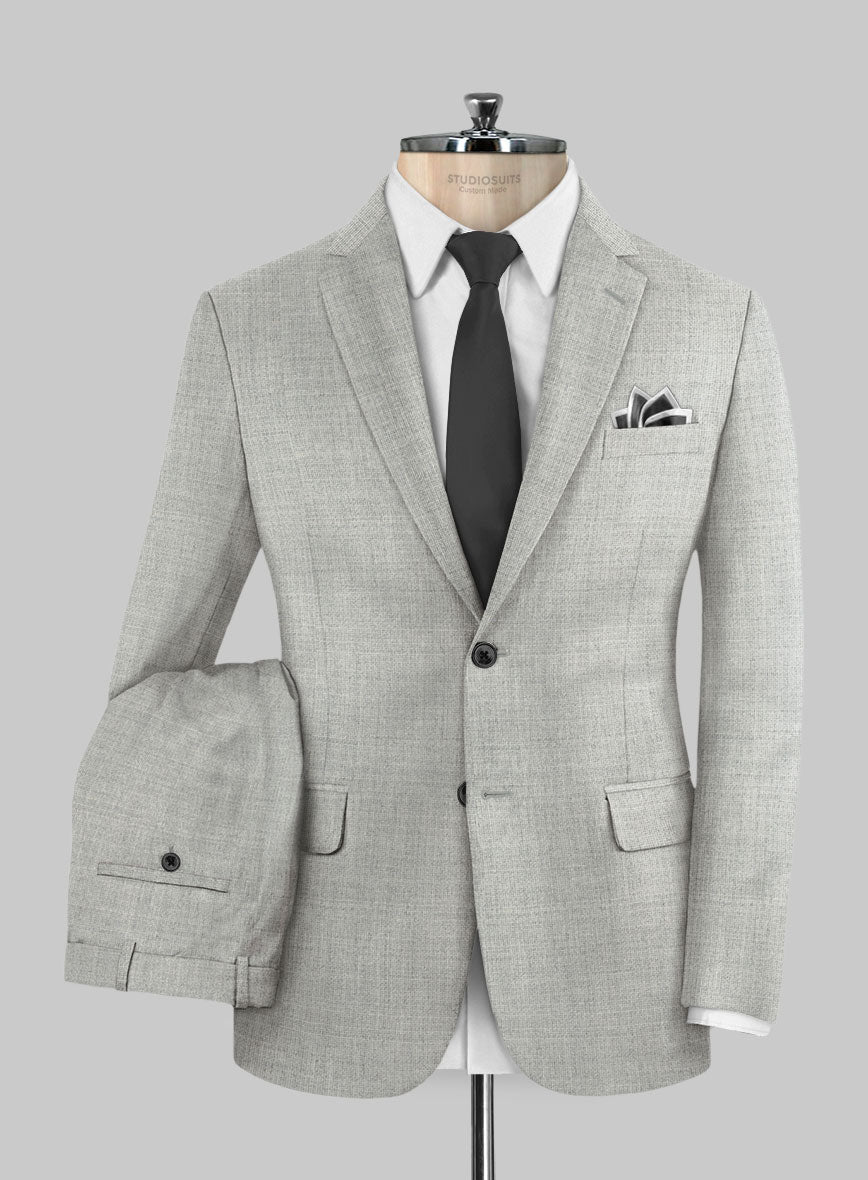 Fresco Light Gray Wool Suit – StudioSuits
