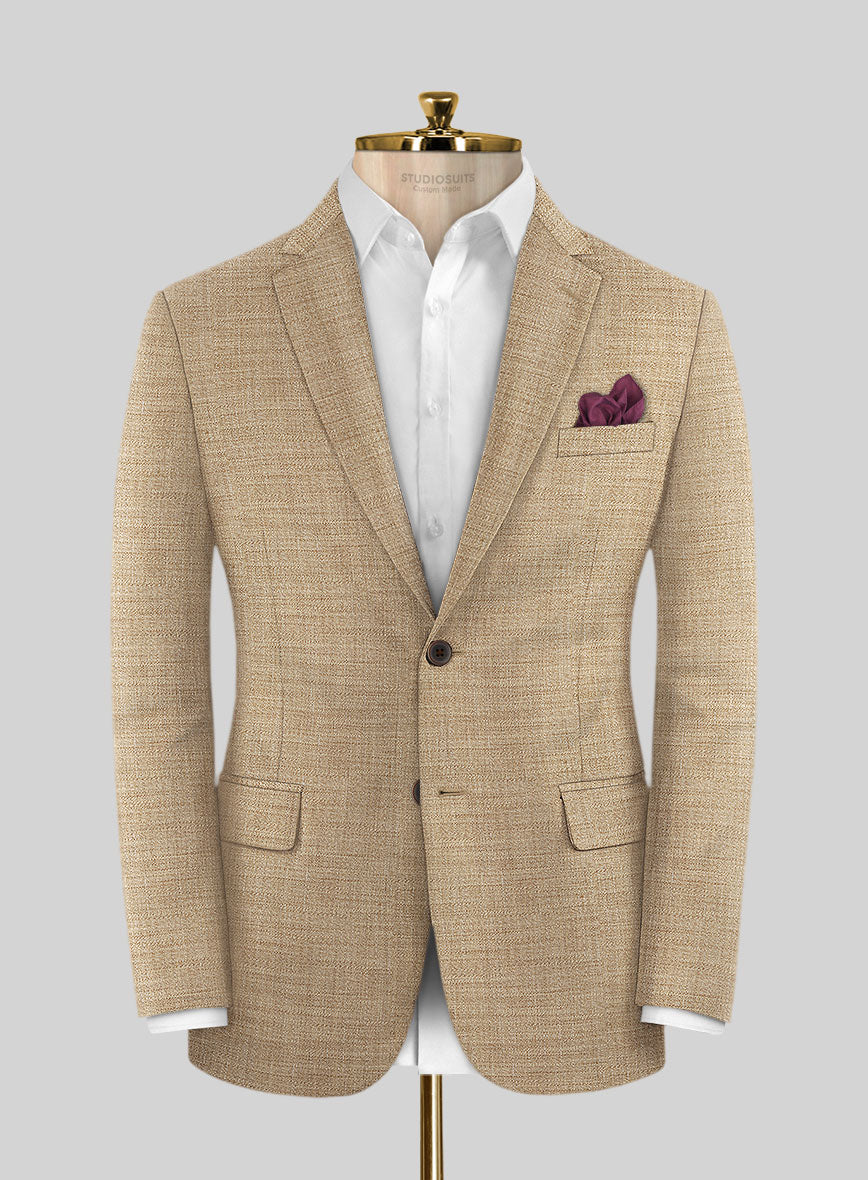 Bamboo Wool Buffed Beige Jacket – StudioSuits