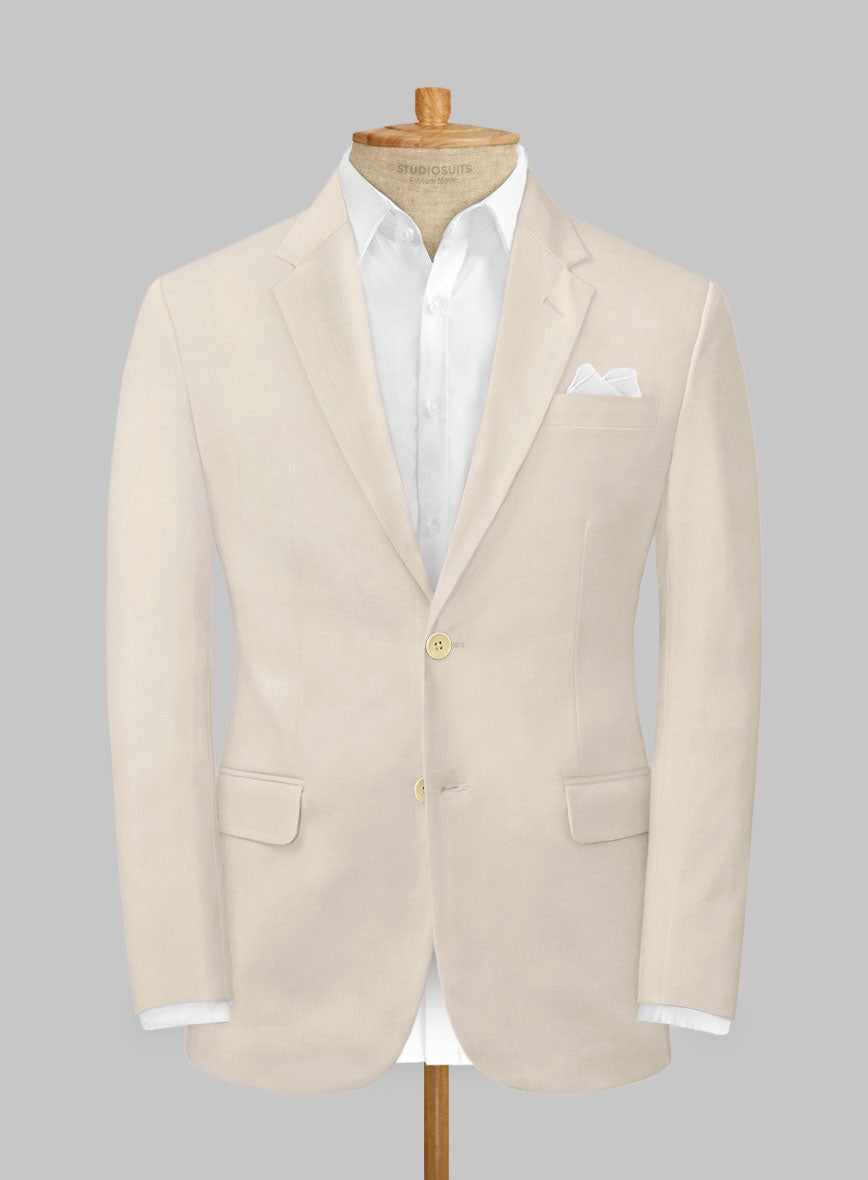 Beige Stretch Chino Jacket – StudioSuits