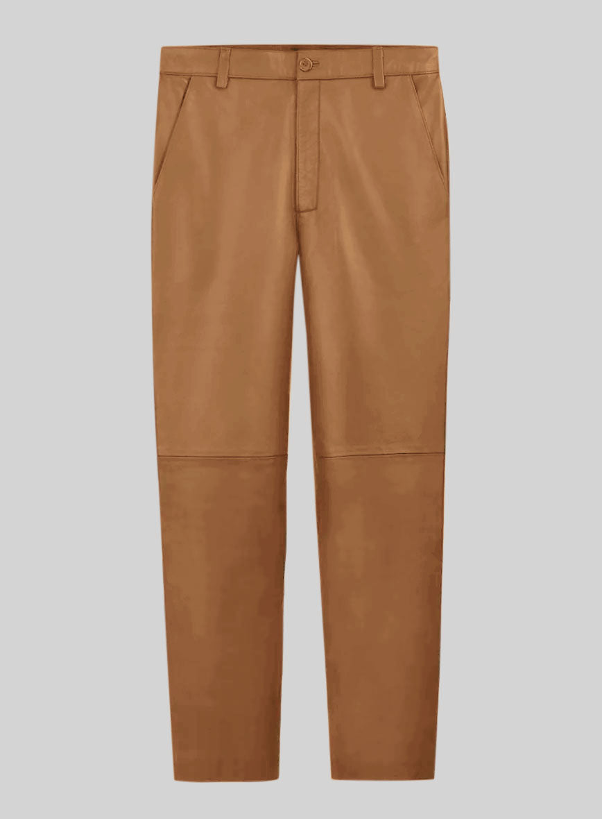 Bella Brown Leather Trousers – StudioSuits