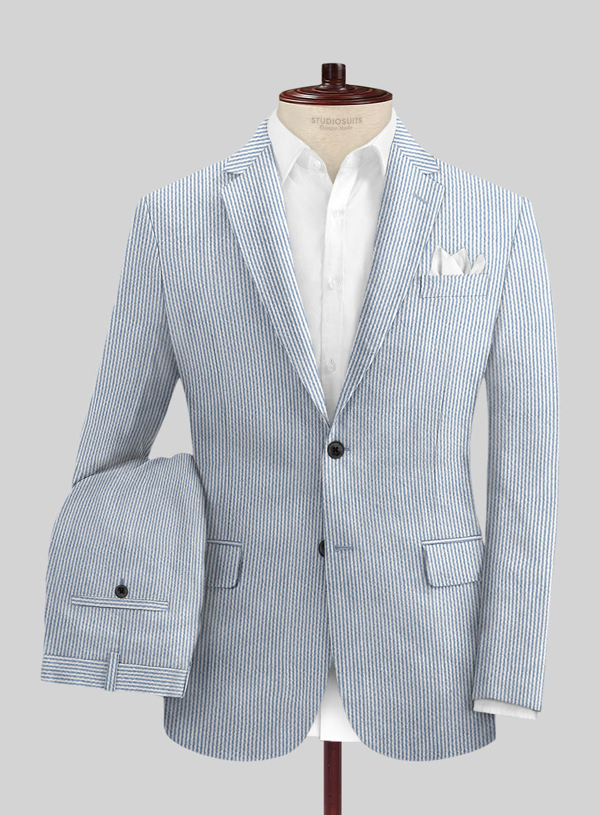 Blue Seersucker Suit – StudioSuits