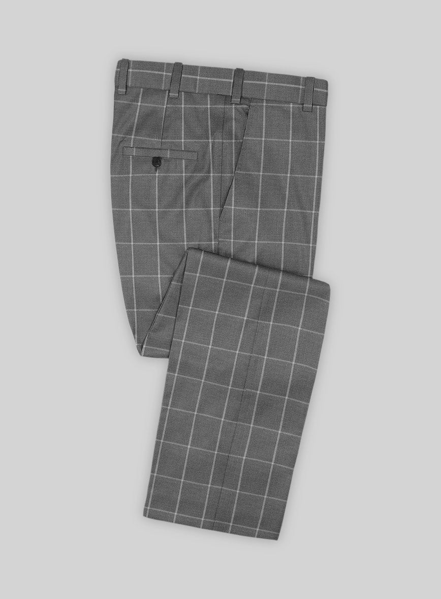 Bristol Lenato Gray Checks Pants – StudioSuits