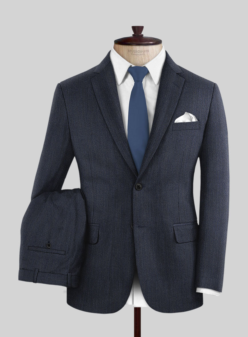 Cavalry Twill Dark Blue Wool Suit – StudioSuits