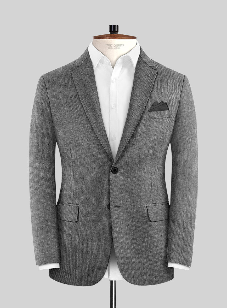 Cavalry Twill Gray Wool Suit – StudioSuits