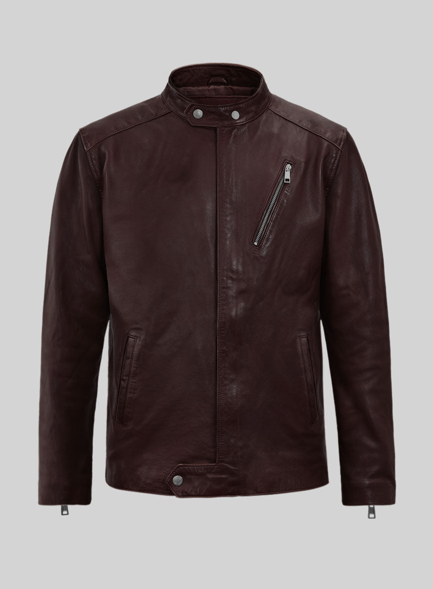 Dune Drifter Burgundy Biker Leather Jacket – StudioSuits