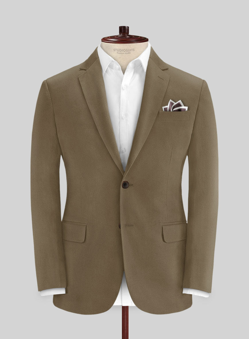 Earthy Brown Cotton Power Stretch Chino Suit – StudioSuits