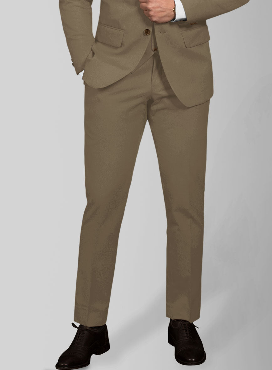 Earthy Brown Cotton Power Stretch Chino Suit – StudioSuits
