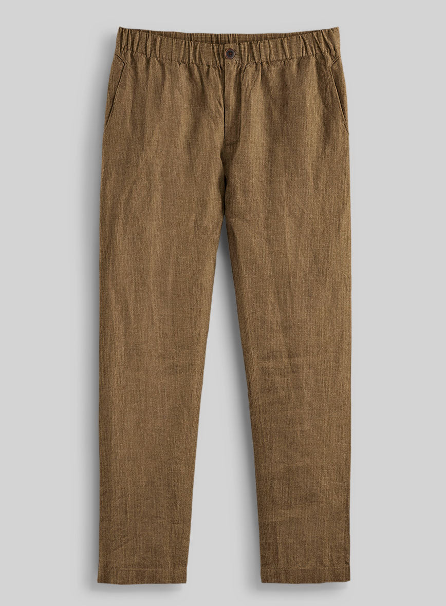 Easy Pants Sepia Brown Linen – StudioSuits