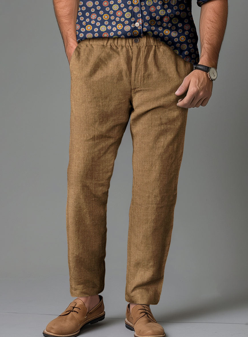 Easy Pants Sepia Brown Linen – StudioSuits