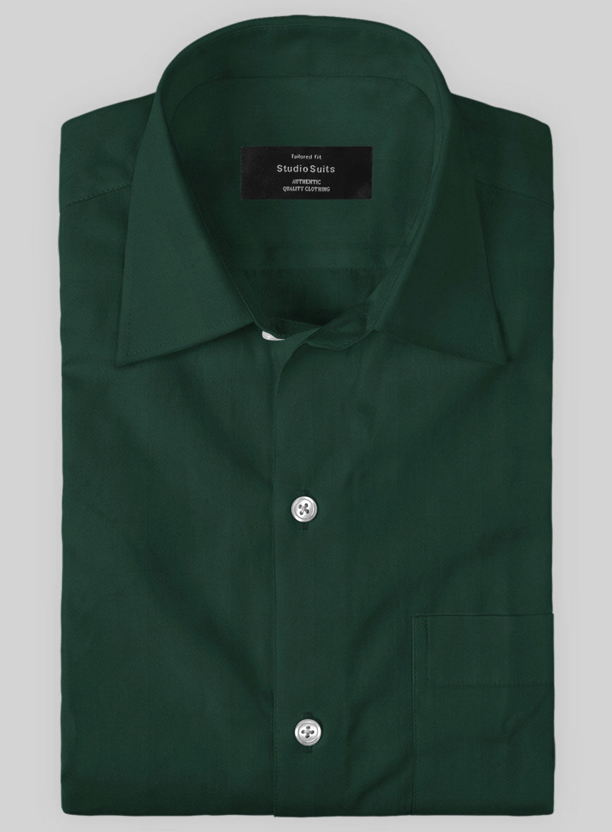 Emerald Green Stretch Poplene Shirt – StudioSuits