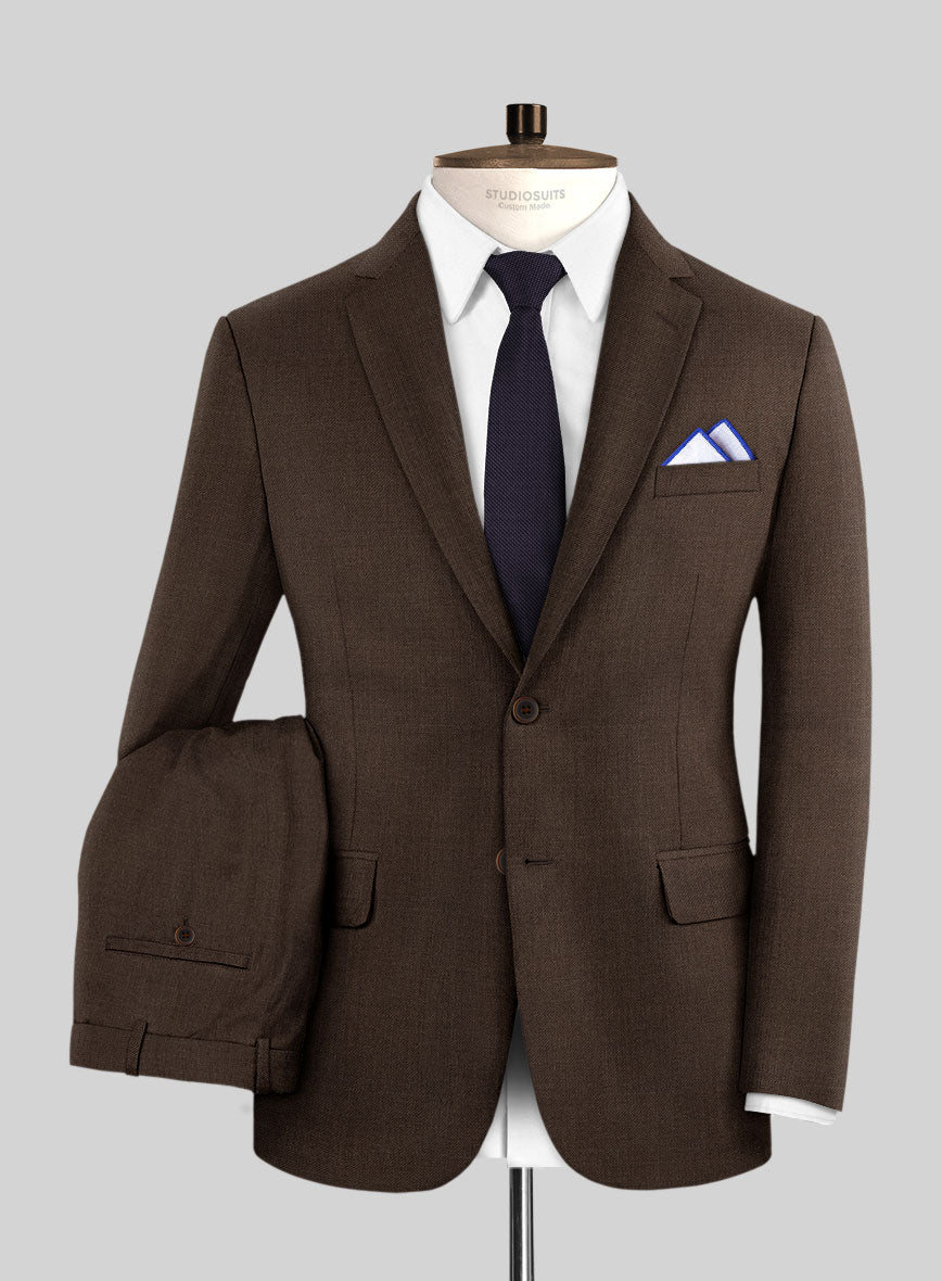 Fresco Brown Wool Suit – StudioSuits