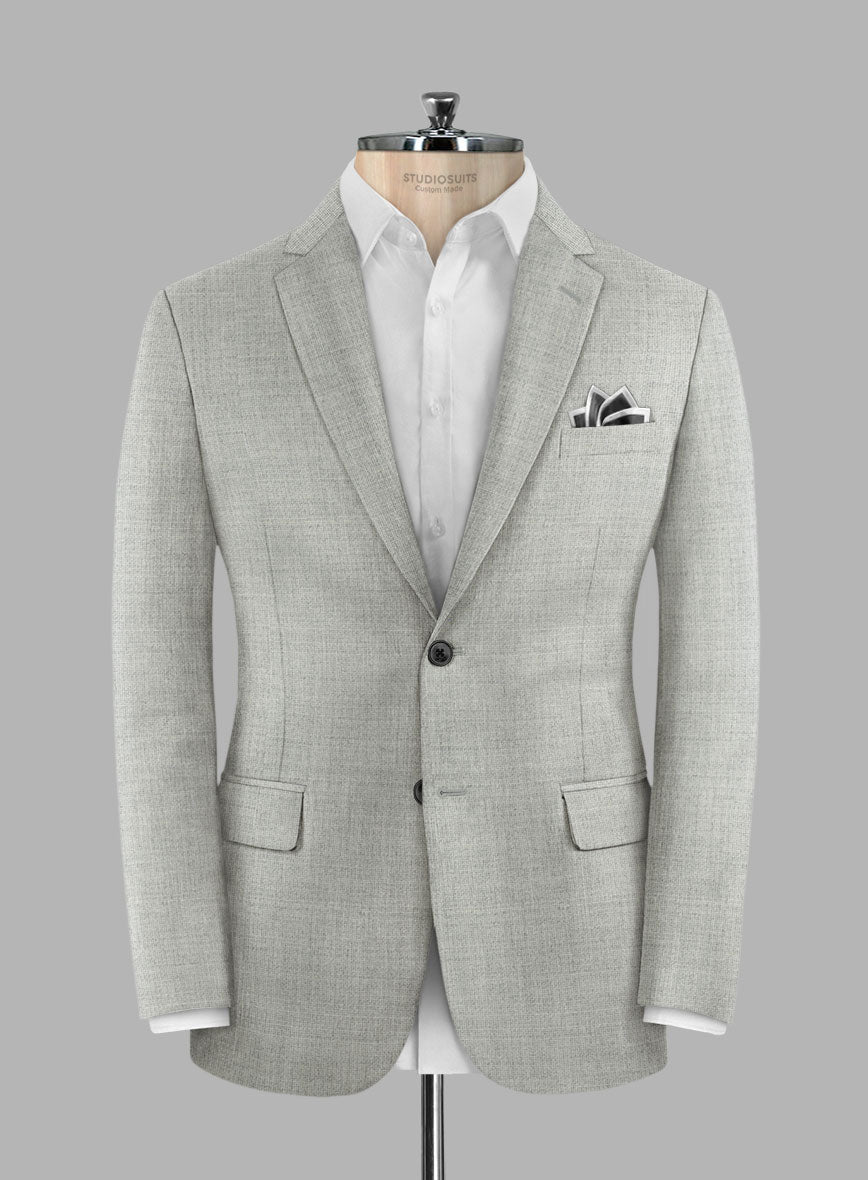 Fresco Light Gray Wool Jacket – StudioSuits