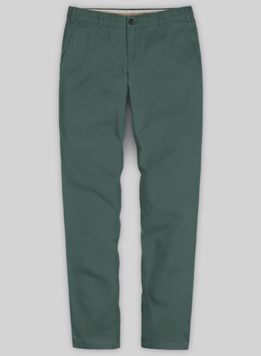 Washed Gallo Green Cotton Stretch Chino Pants – StudioSuits
