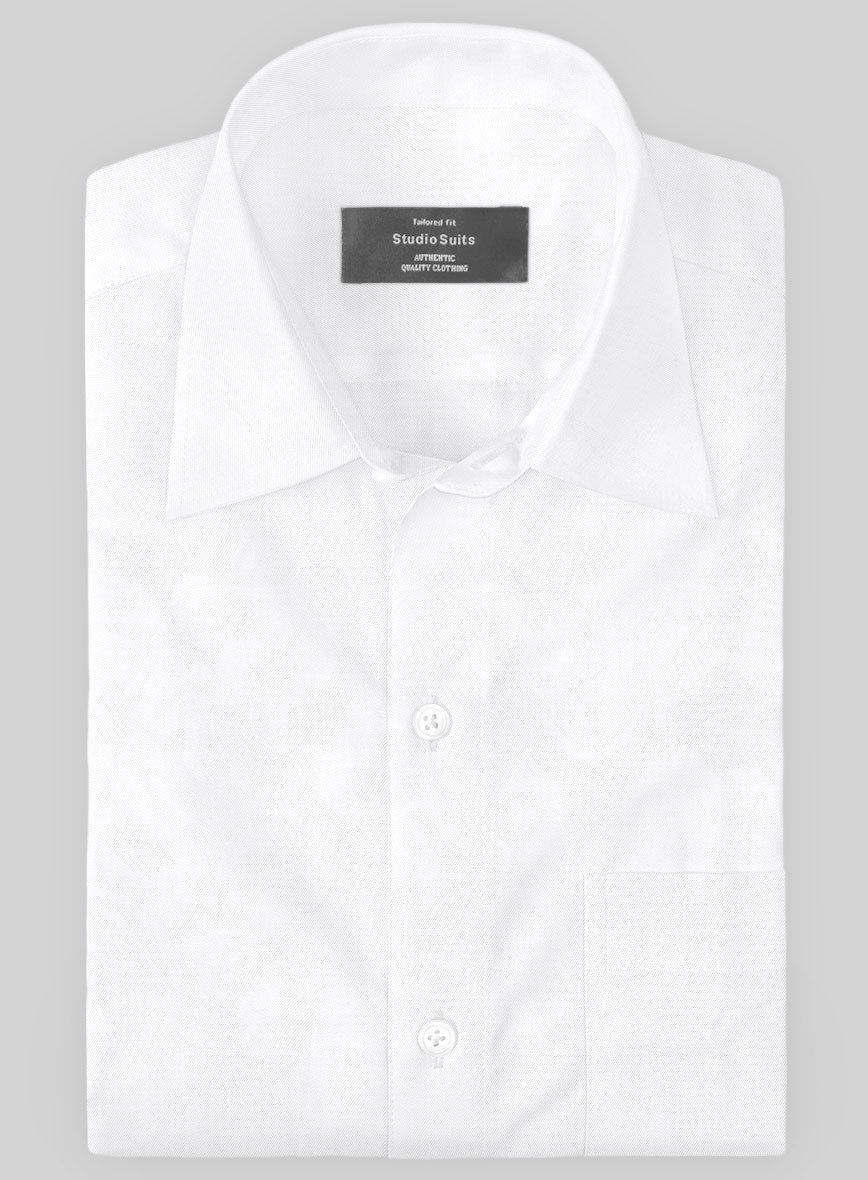 Giza White Cotton Shirt – StudioSuits