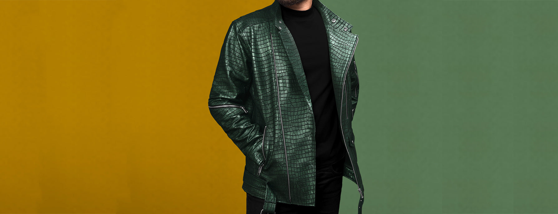 Men's Green Leather Jackets | StudioSuits