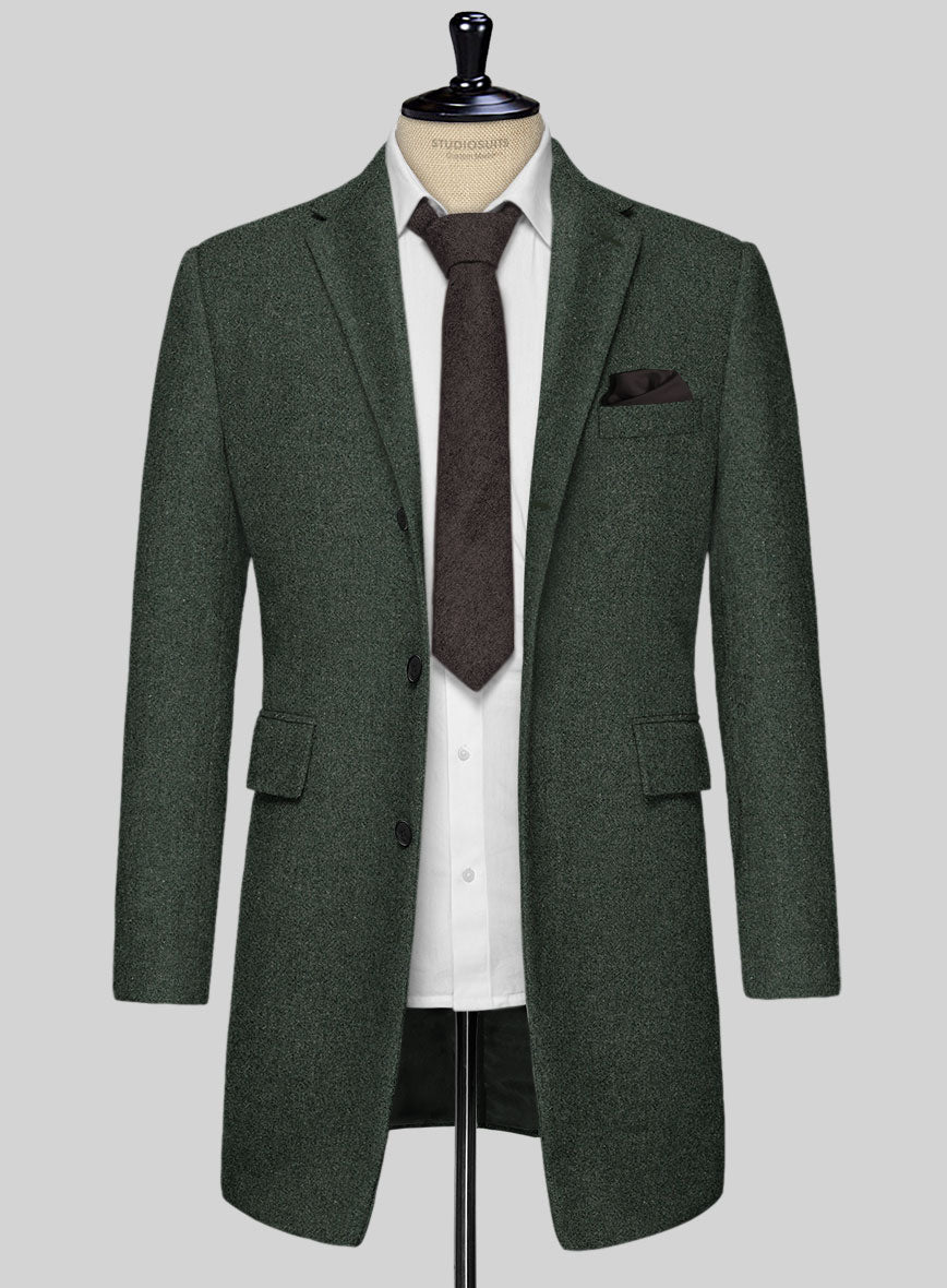 Green Heavy Tweed Overcoat – StudioSuits