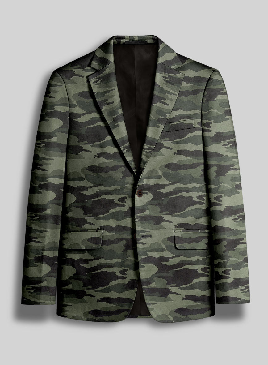 Green Stretch Camo Jacket – StudioSuits
