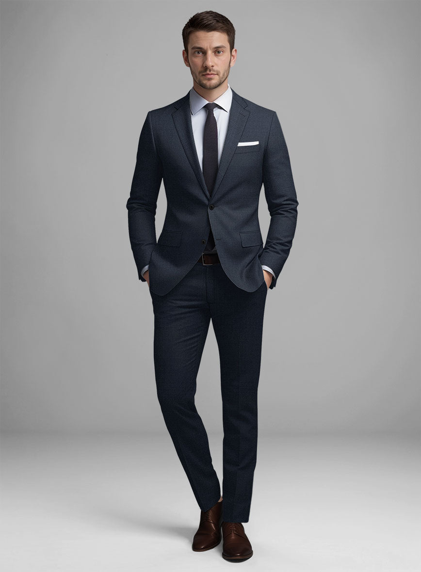 Guabello Dark Blue Sharkskin Suit – StudioSuits