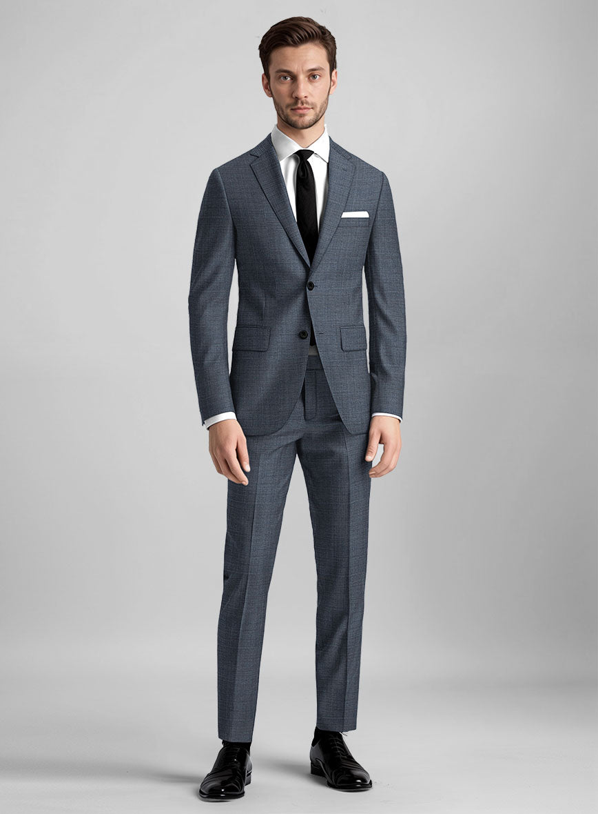 Guabello Steel Blue Sharkskin Suit – StudioSuits