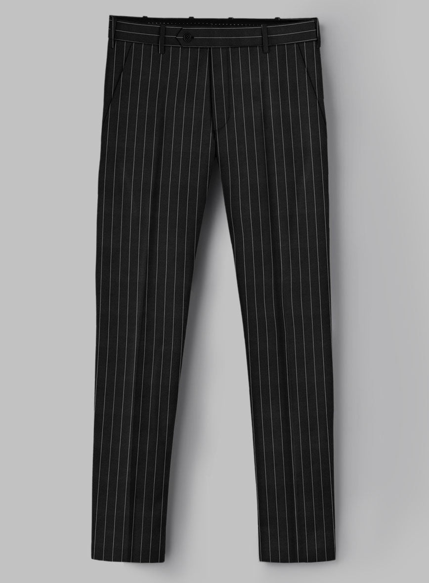 Hardy Minnis Black Rope Stripe Wool Pants – StudioSuits