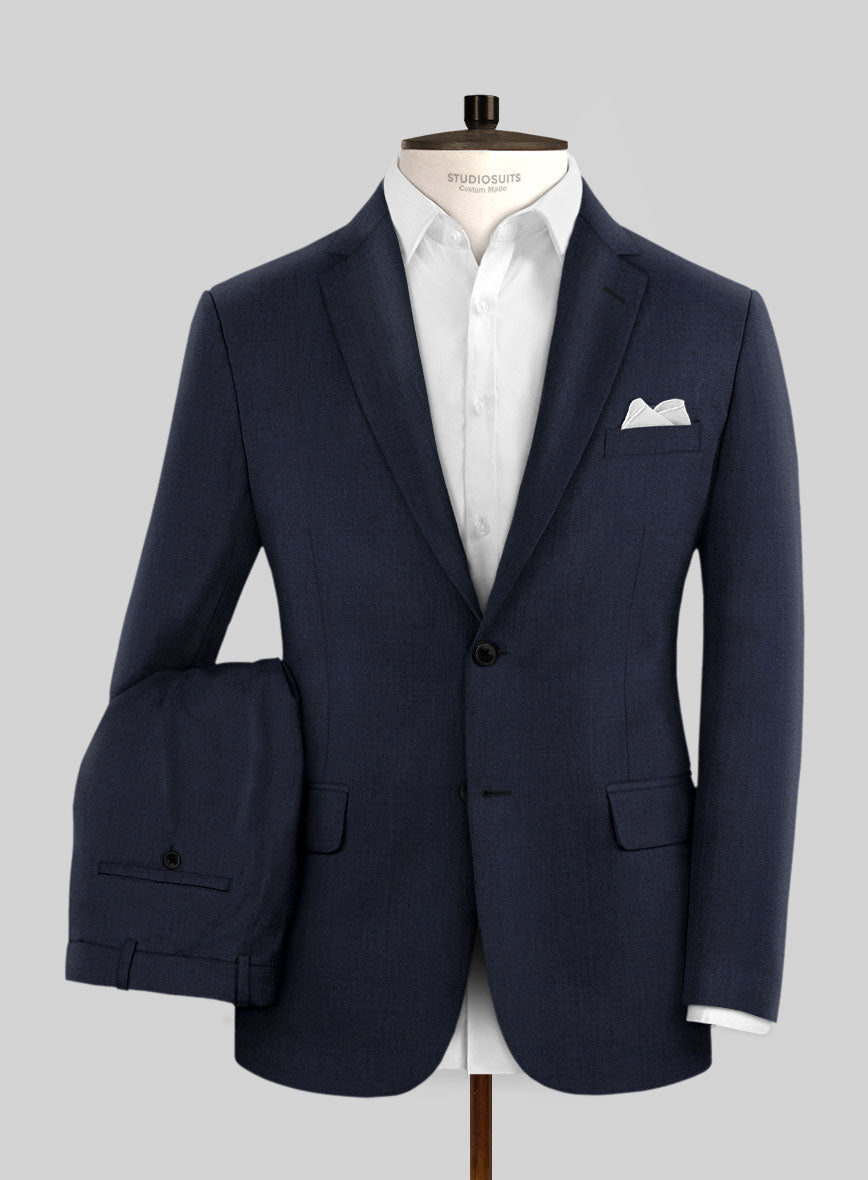 Hardy Minnis Blue Sharkskin Wool Suit – StudioSuits