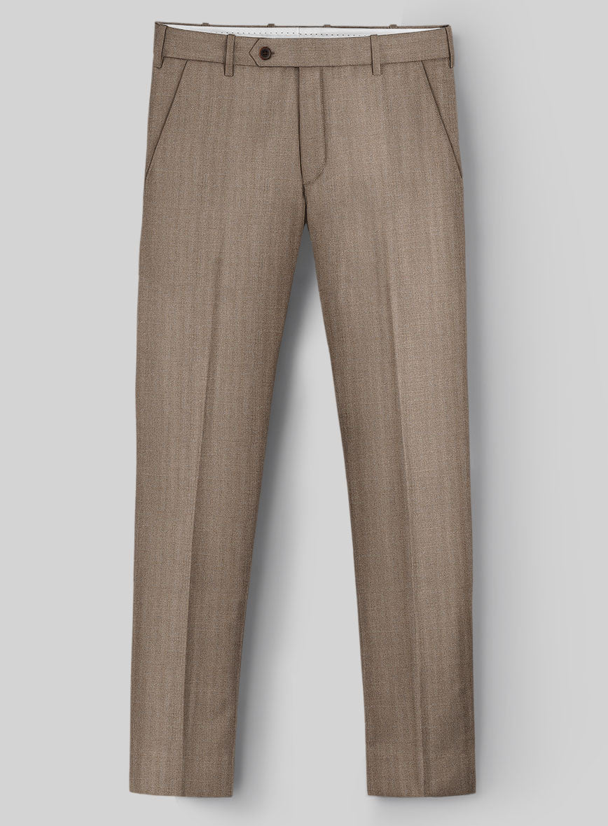 Hardy Minnis Brown Herringbone Wool Pants – StudioSuits