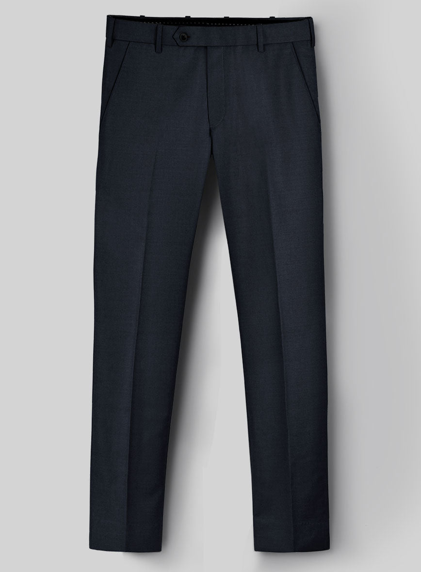 Hardy Minnis Dark Blue Sharkskin Wool Pants – StudioSuits
