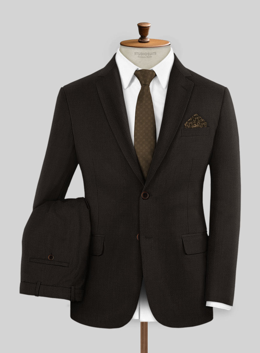 Hardy Minnis Deep Brown Twill Wool Suit – StudioSuits