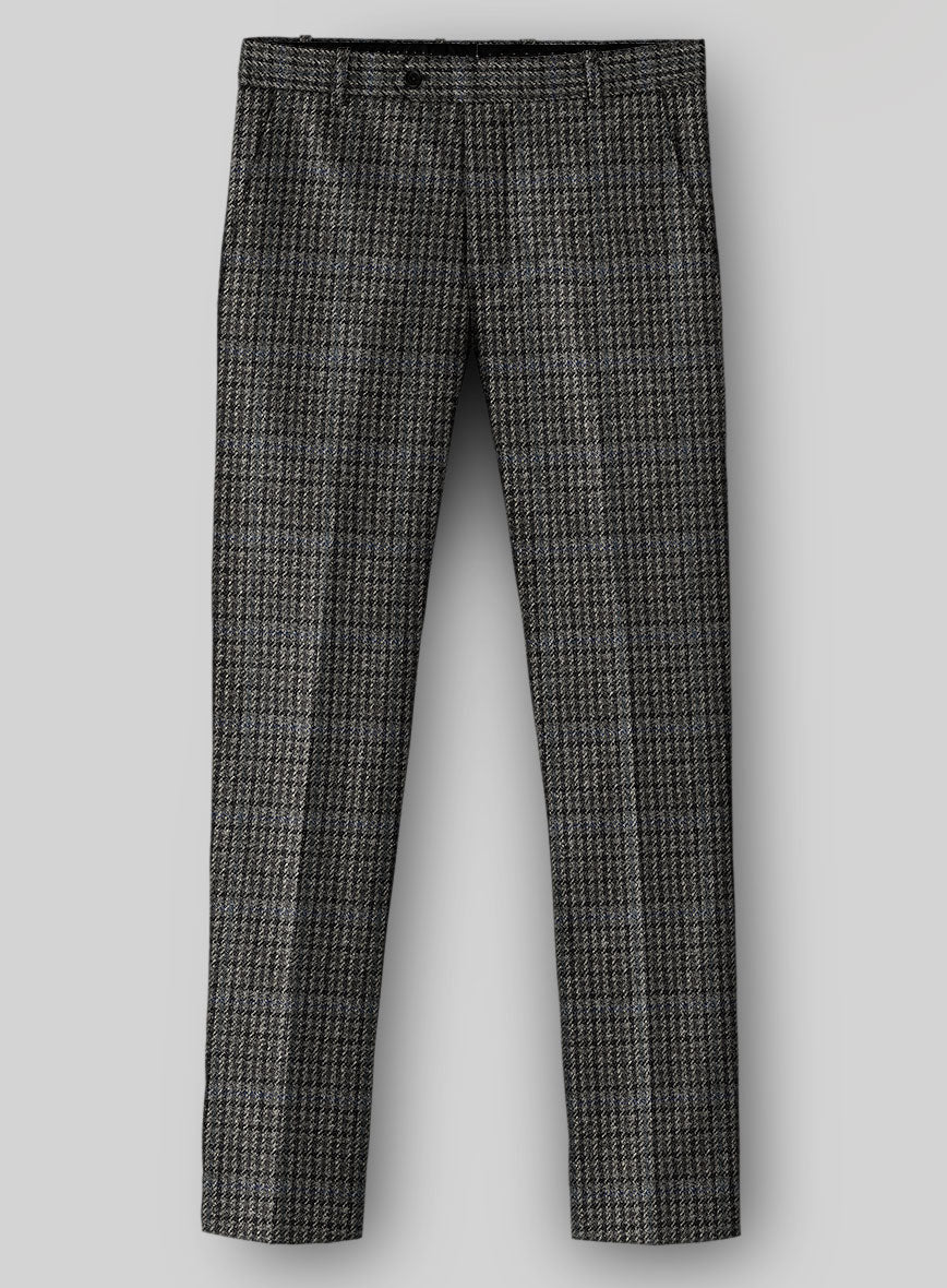 Harris Tweed Dark Gray Check Pants – StudioSuits