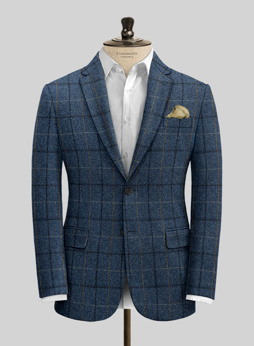 Harris Tweed Gordon Blue Jacket – StudioSuits