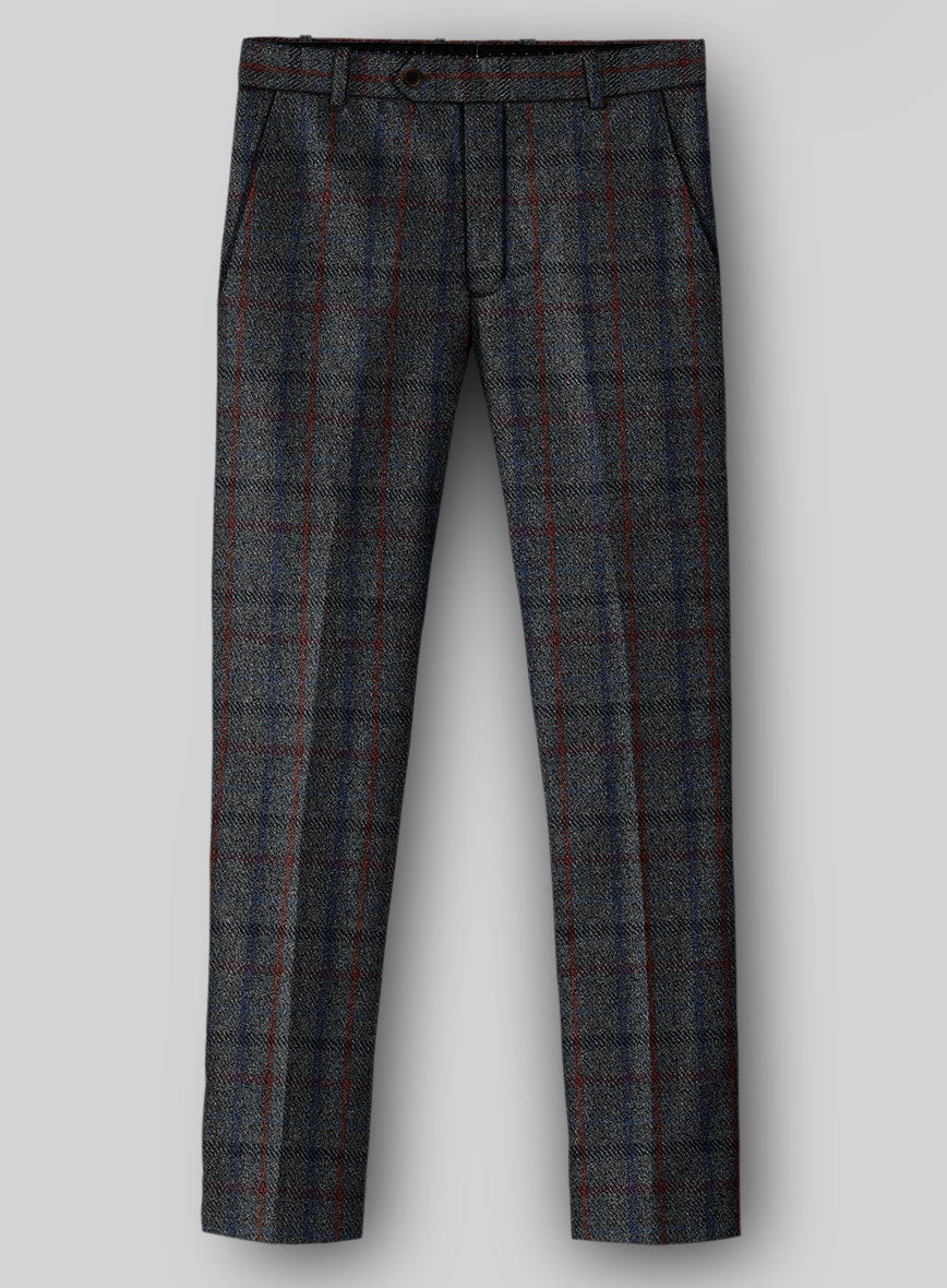 Harris Tweed Ice Blue Check Pants – StudioSuits