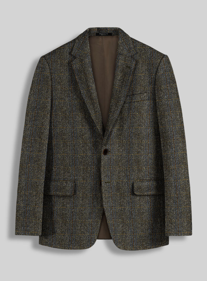 Harris Tweed Ranger Gray Blue Jacket – StudioSuits