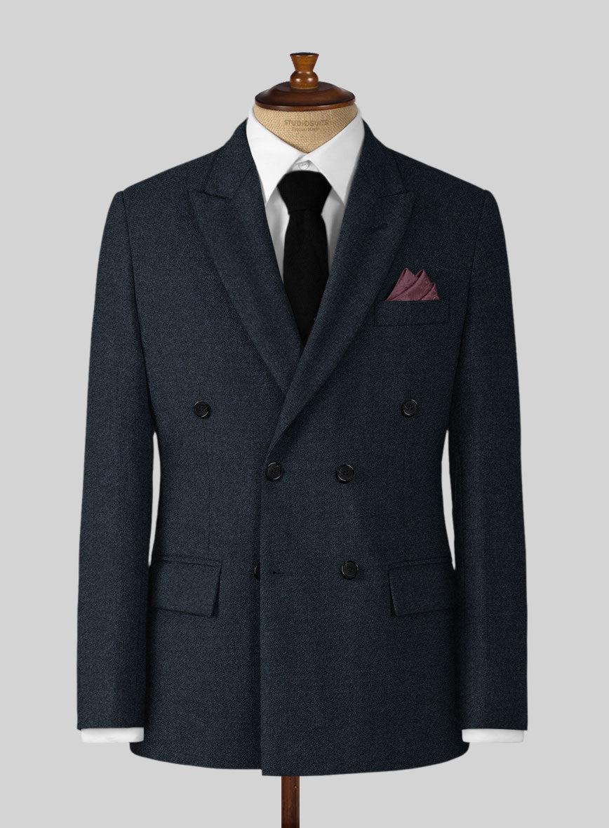 Highlander Blue Tweed Double Breasted Jacket – StudioSuits