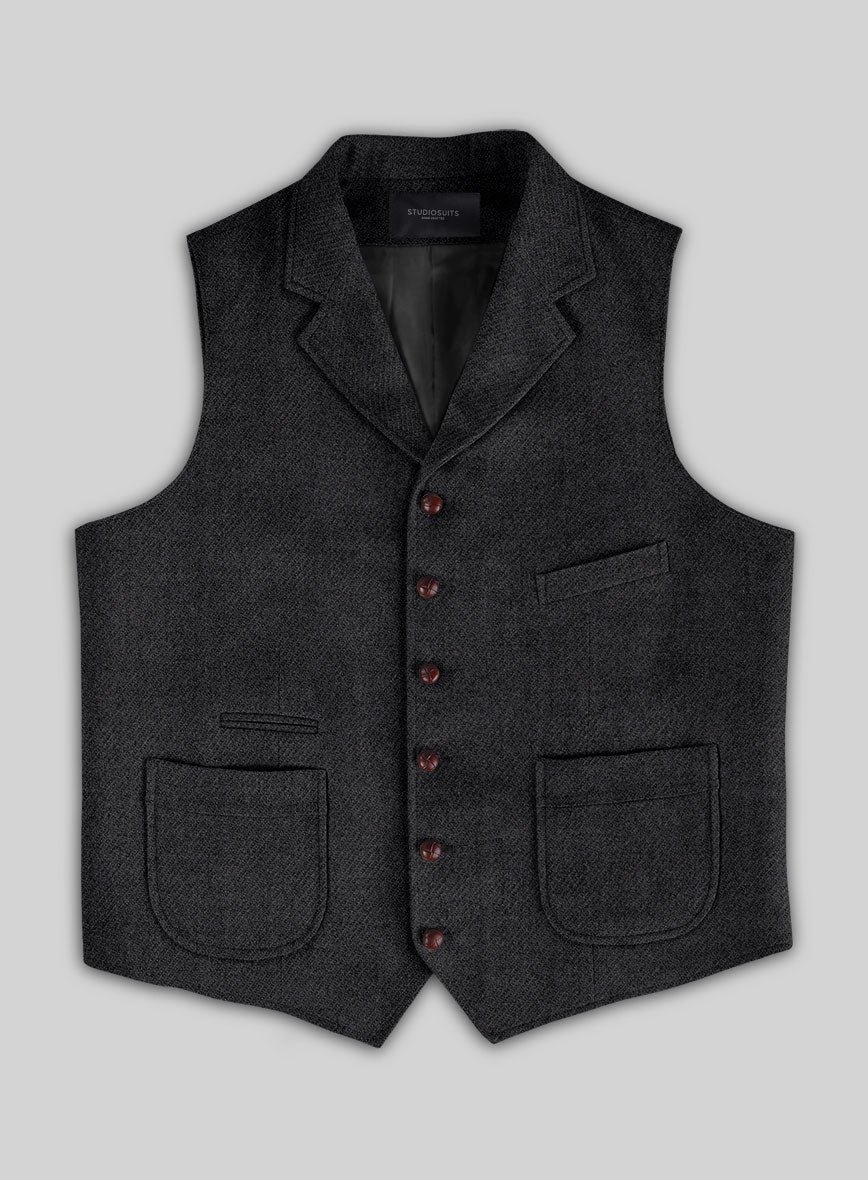 Highlander Charcoal Tweed Hunting Vest – StudioSuits